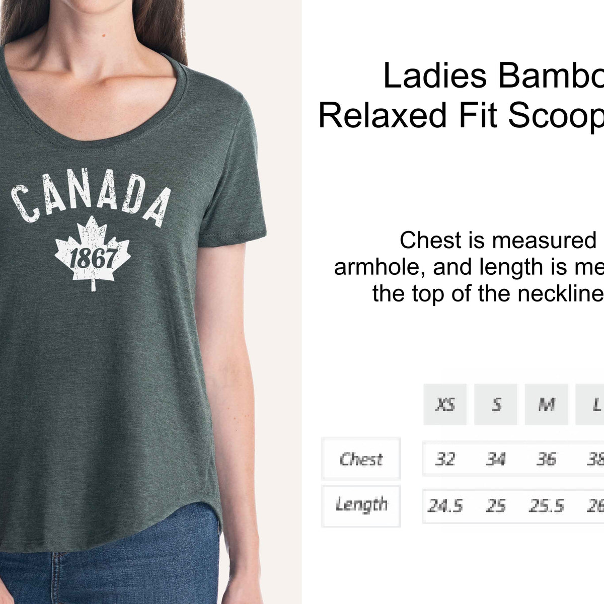 Maple Leaf Line Art - Women's Scoop T-shirt - Made in Canada – Choose ...