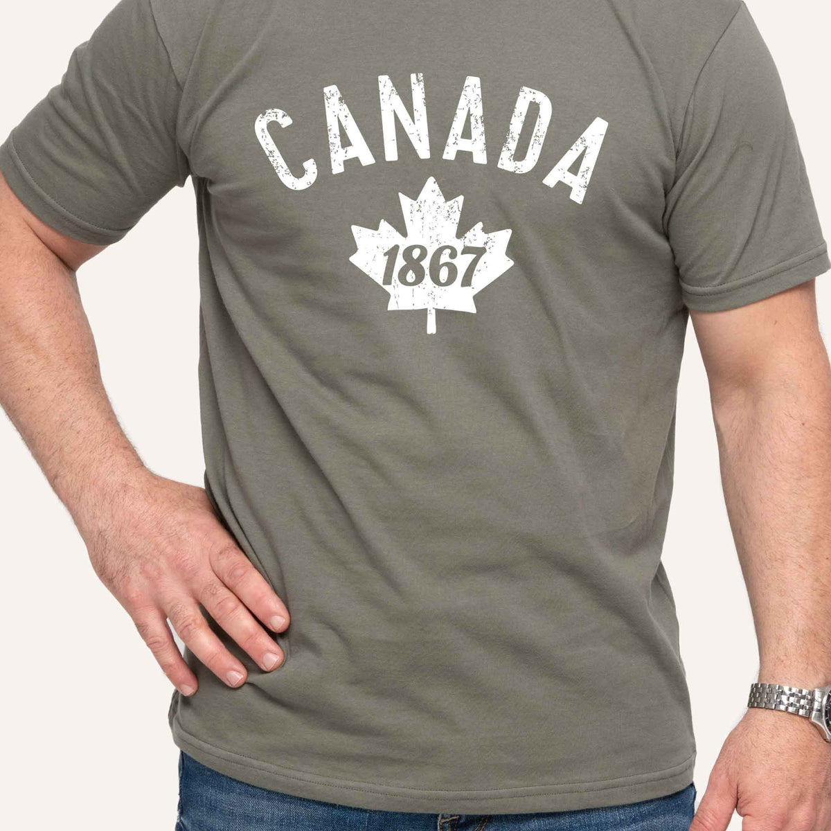 Canada 1867 - Men's/Unisex T-Shirt - Made in Canada – Choose Canadian ...