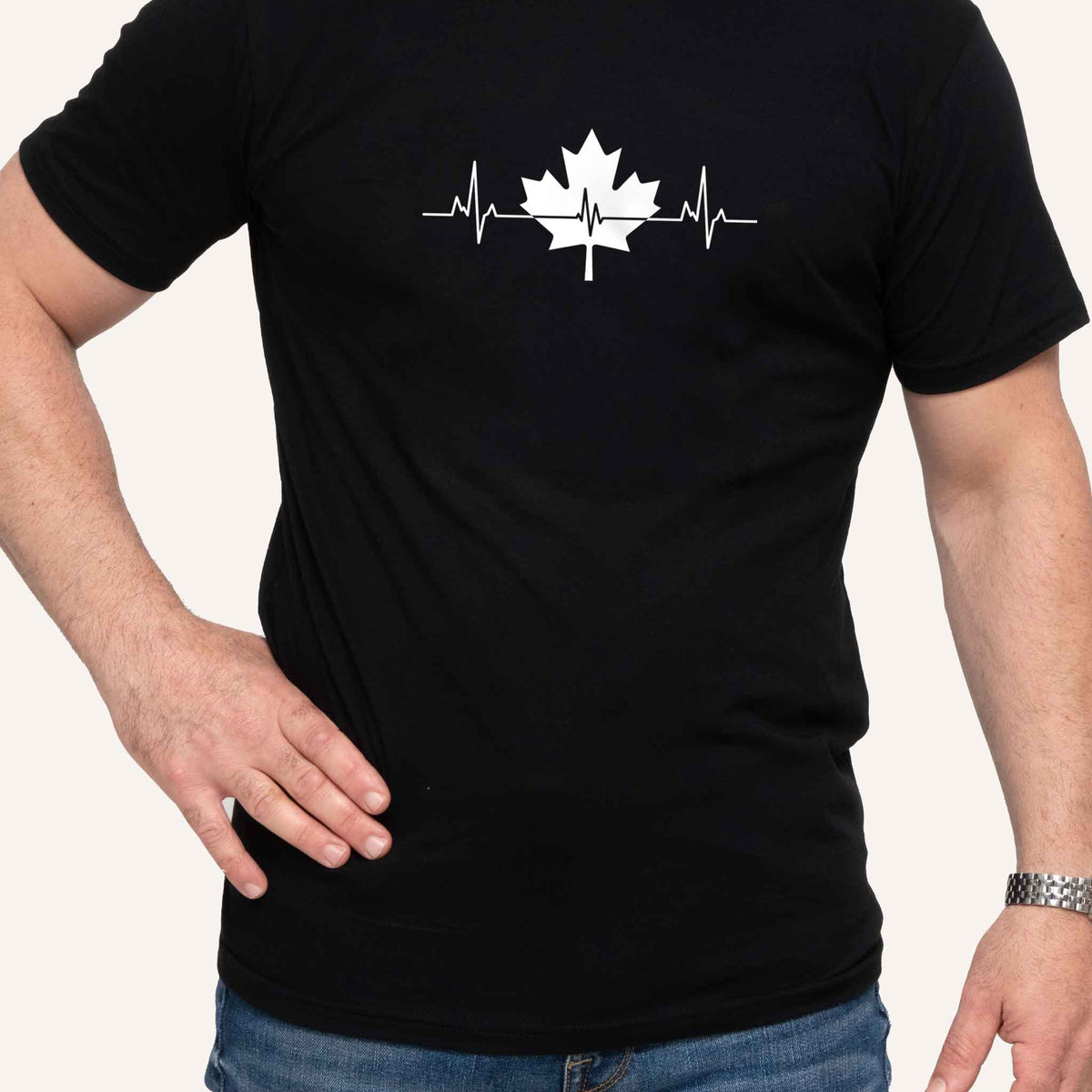 Canadian Heartbeat - Men's/Unisex T-Shirt - Made in Canada – Choose ...